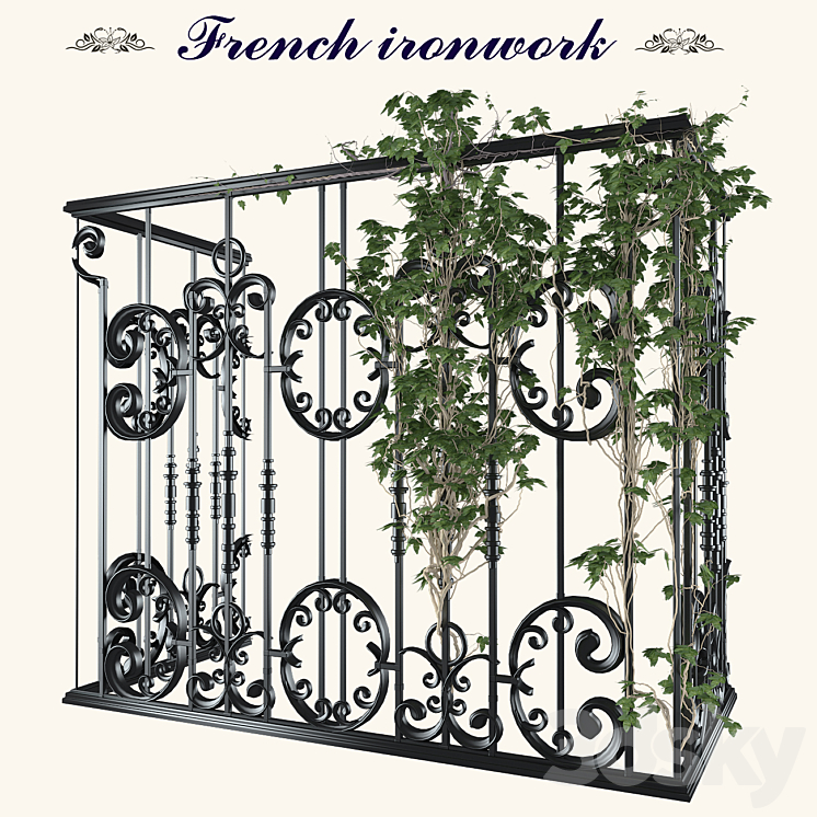 French ironwork - Facade element - 3D model