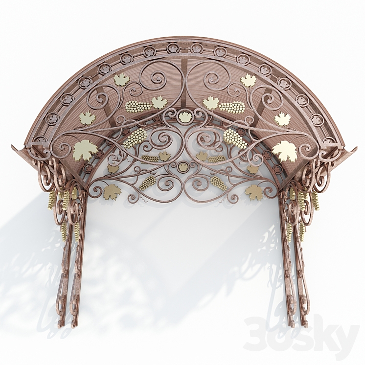 Forged visor № 8 - Facade element - 3D model