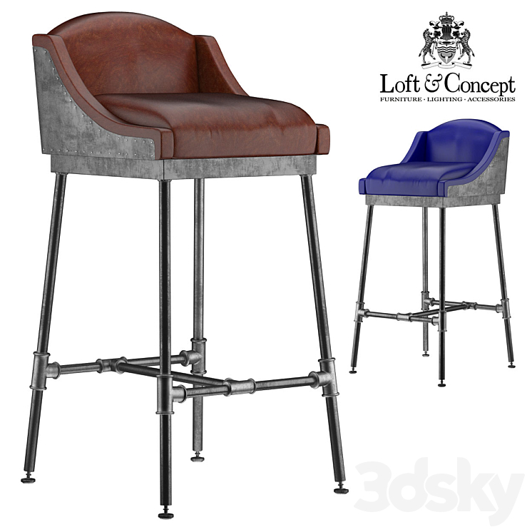 IRON SCAFFOLD BAR STOOL (6 colors) - Chair - 3D model