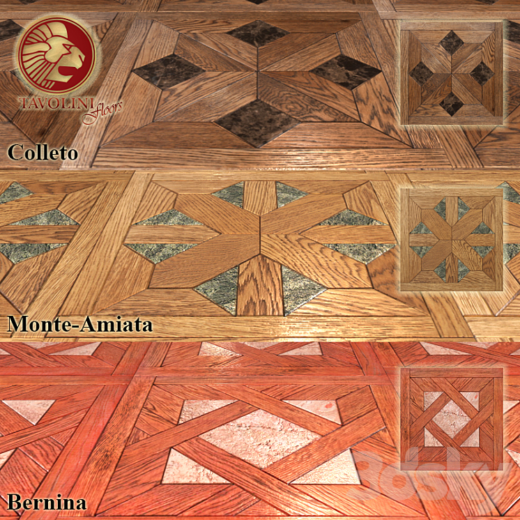 Parquet Modular 2 (3 types) - Other decorative objects - 3D model