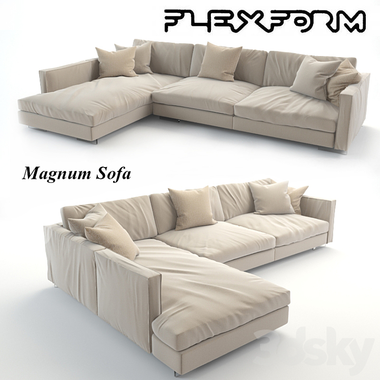 Flexform Magnum Sofa - Sofa - 3D model
