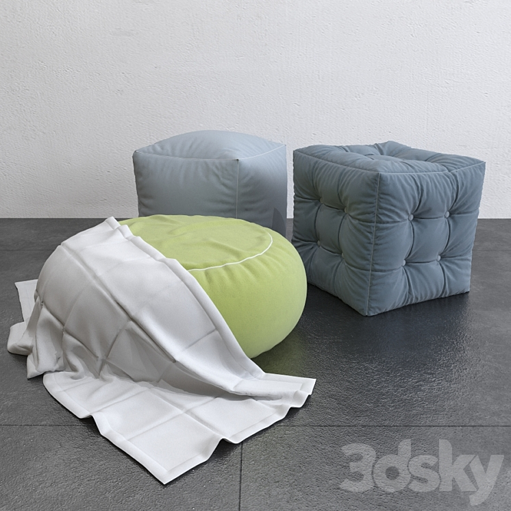 Puffs - Other soft seating - 3D model