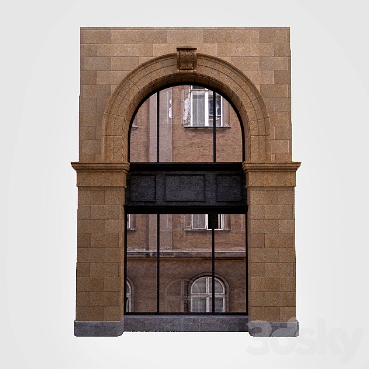 Classic window arc - Facade element - 3D model