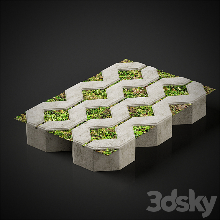 Road panel - Paving - 3D model