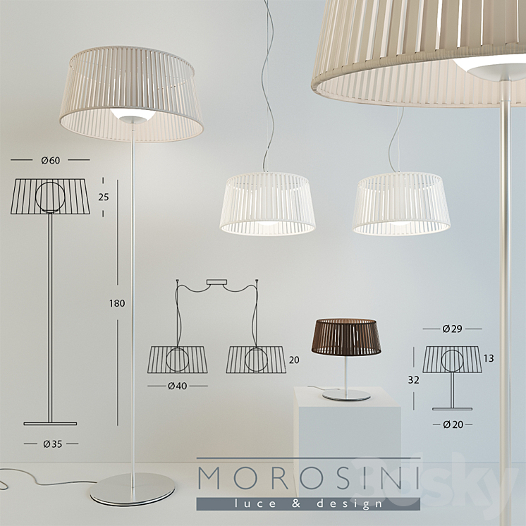 Morosini Ribbon - Pendant light - 3D model