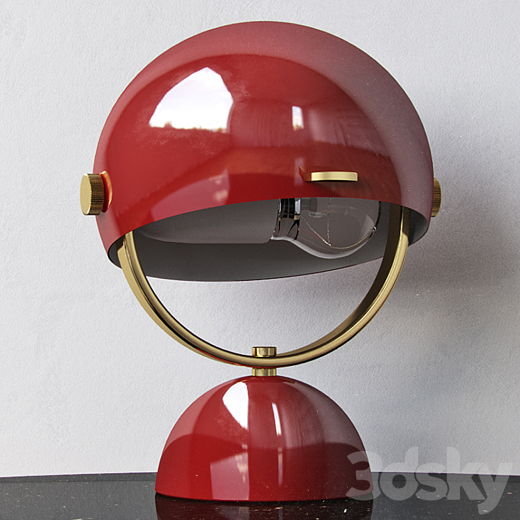 Clint Mini Task Lamp - Red - Table lamp - 3D model