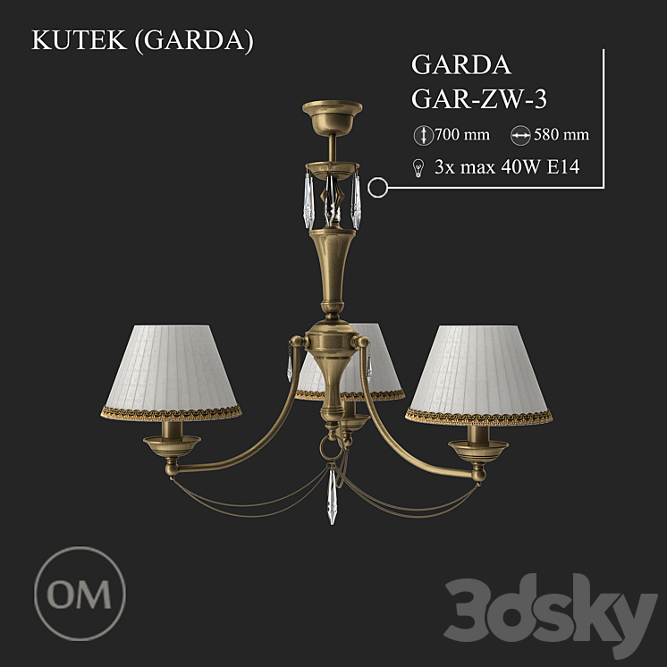 KUTEK (GARDA) GAR-ZW-3 - Pendant light - 3D model