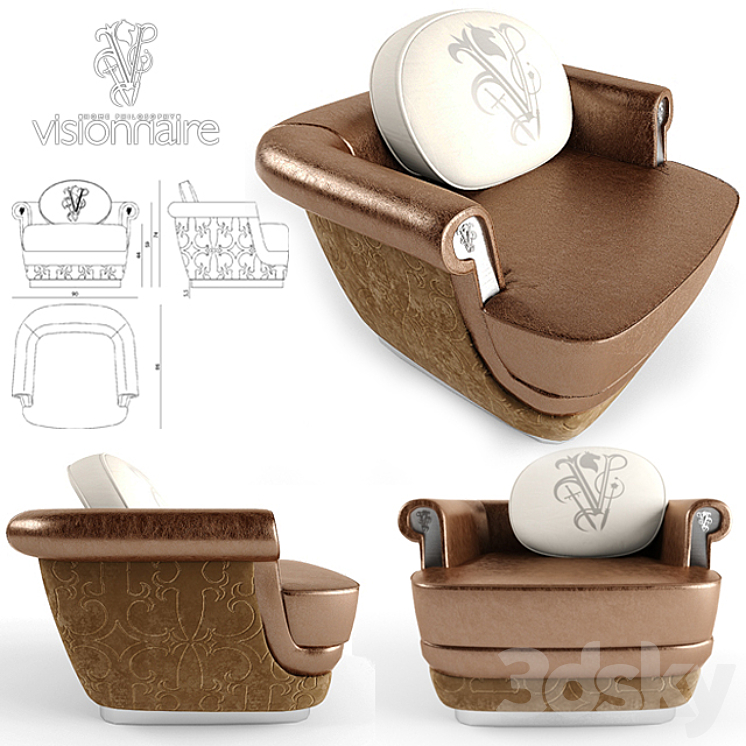 Chair Visionnaire Matilda - Arm chair - 3D model