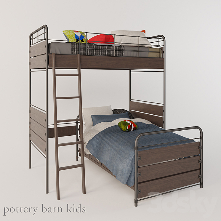 Owen Twin Loft - Bed - 3D model