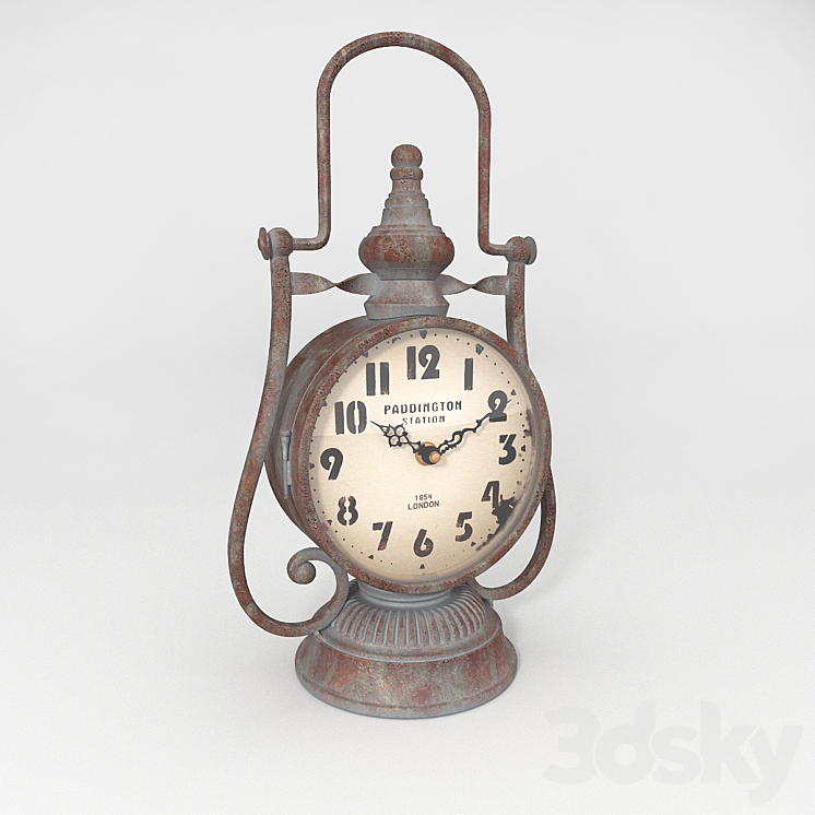 Railroad_Lantern_Tabledesk_Clock_Train_Station_London_Vintage_Style ...