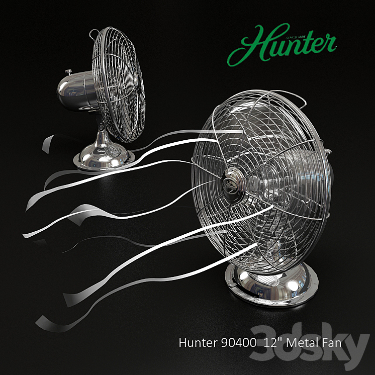 Working table fan Hunter 90400 12 " - Household appliance - 3D model