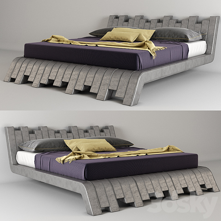Cu.bed_Bolzan Letti_001 - Bed - 3D model