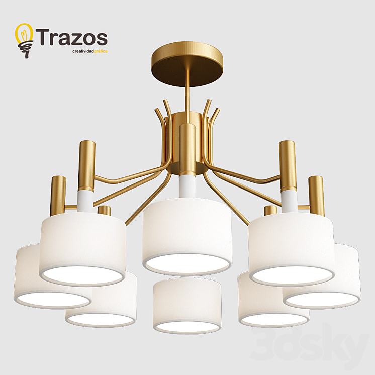 TRAZOS Modern LED Chandeliers - Pendant light - 3D model