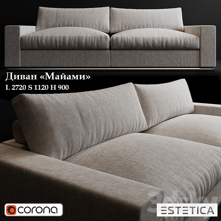 Sofa Estetica Miami - Sofa - 3D model