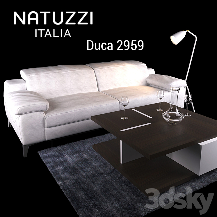 Sofa Natuzzi Duca 2959 - Sofa - 3D model