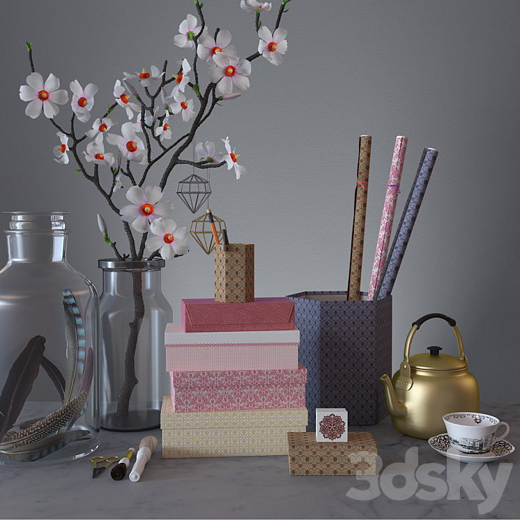 Set-52 - Decorative set - 3D model