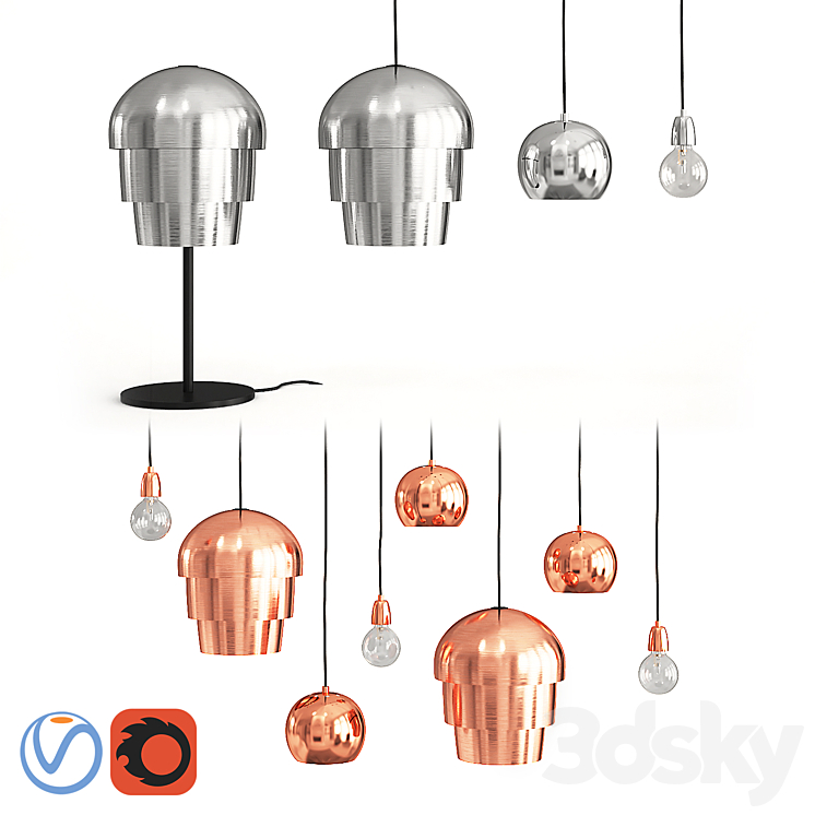 BoConcept Pine cone, Ball, Lotus - Pendant light - 3D model