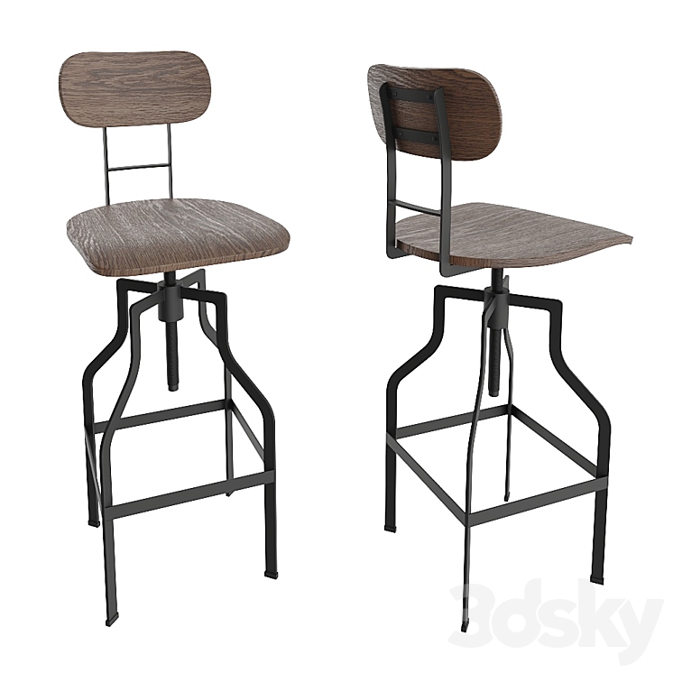 Bar stool Signal Drop. - Chair - 3D model