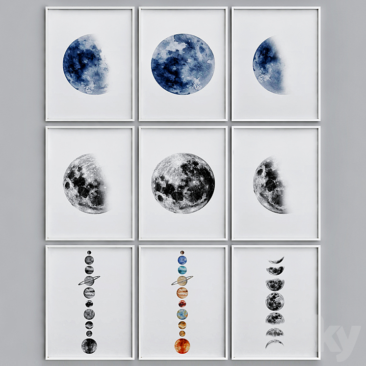 Moon frames - Frame - 3D model