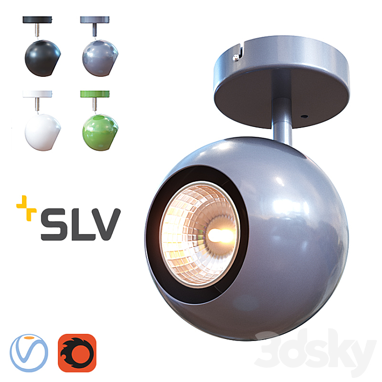 Spot SLV Light Eye 1 GU10 set - Technical lighting - 3D model