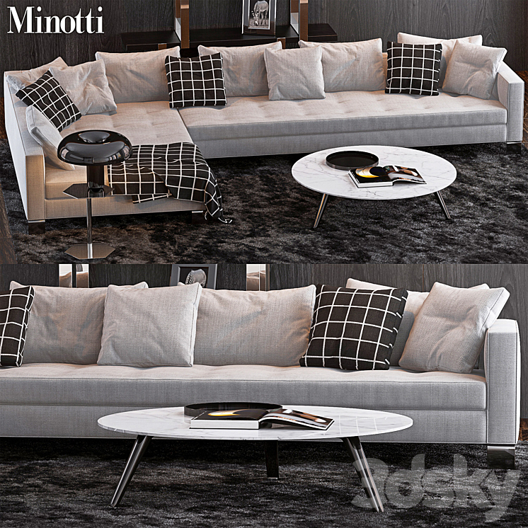 Minotti Set 13 - Sofa - 3D model