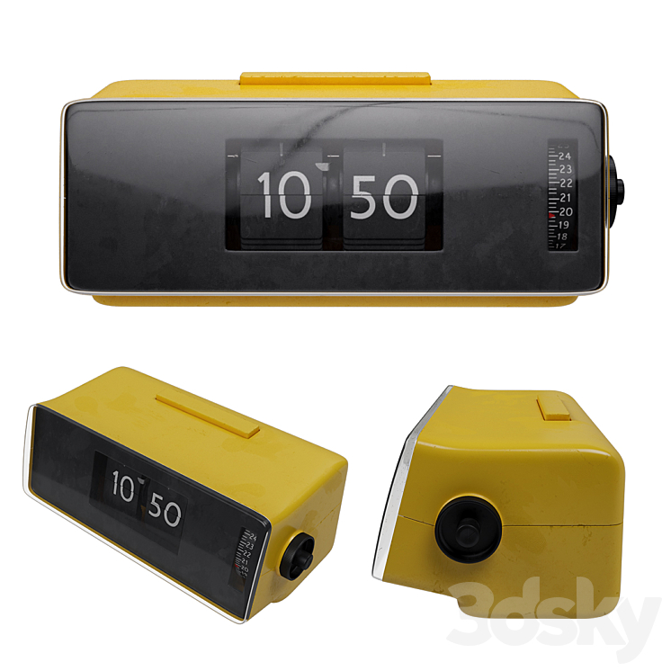 Braun flip clock - Watches & Clocks - 3D model