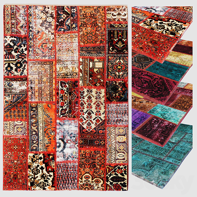 Carpet patchwork 03 - Carpets - 3D model