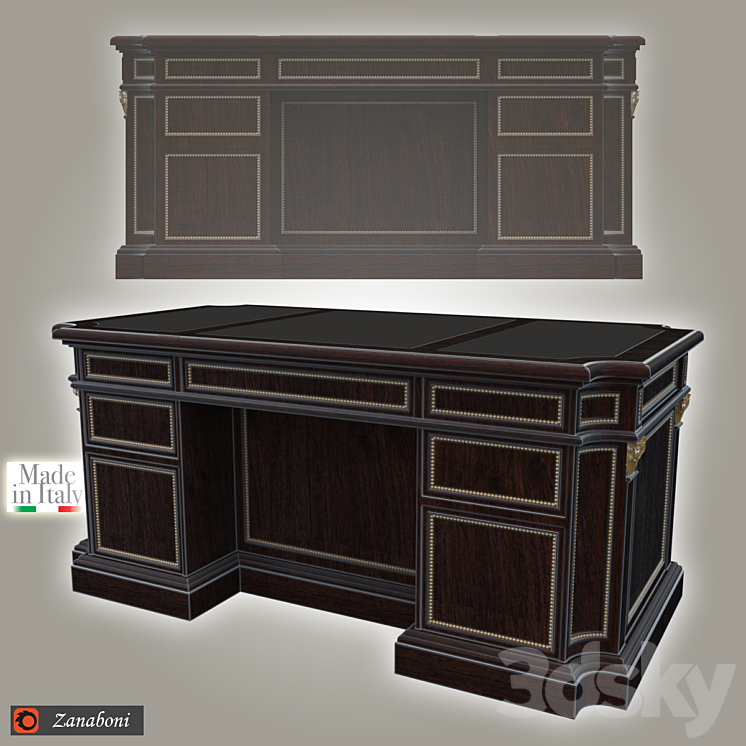 Zanaboni Desk table - Office furniture - 3D model