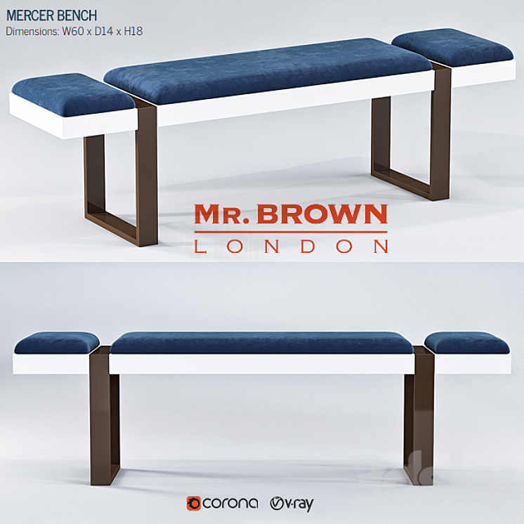 MERCER BENCH - Other soft seating - 3D model