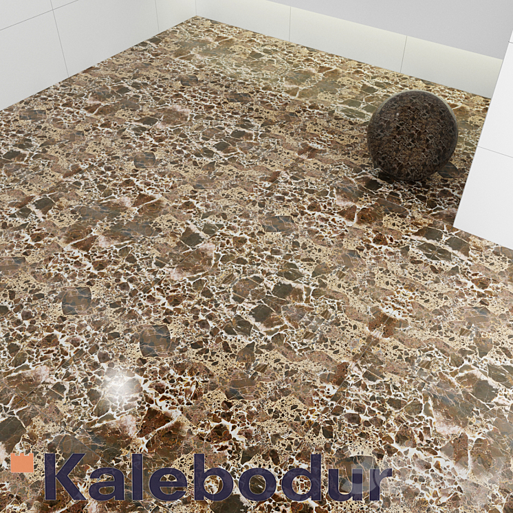 KALEBODUR SLAB MARBLE EMPERADOR DARK - Tile - 3D model