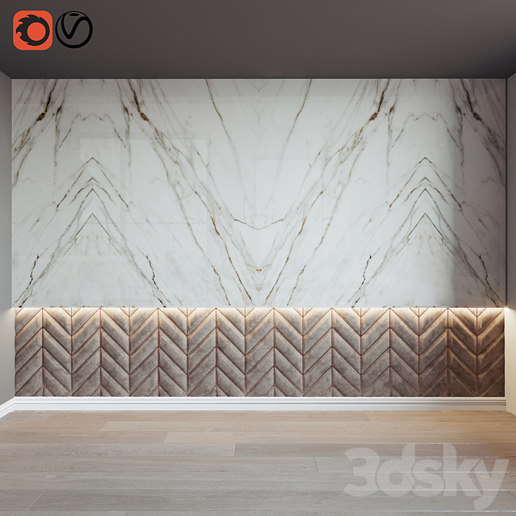 CHEVRON WALL PANEL - 3D panel - 3D model