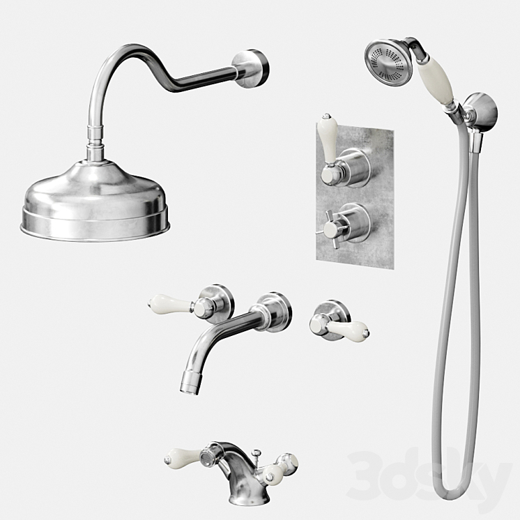 A set of mixers for bathroom and shower Bruma - Faucet - 3D model