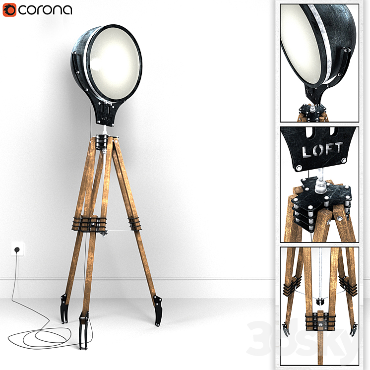 Floor lamp LOFT concept - Floor lamp - 3D model