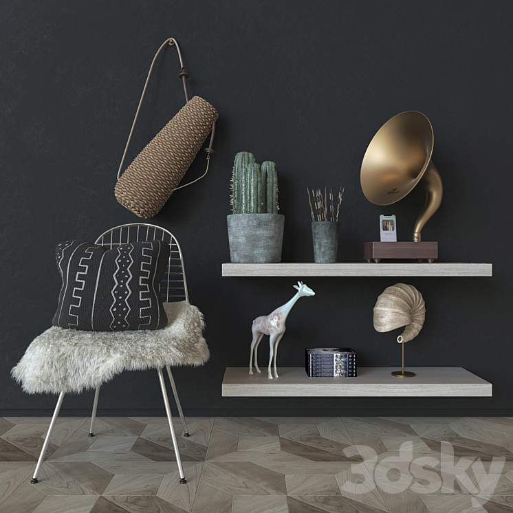 Modern decor set 02 - Decorative set - 3D model