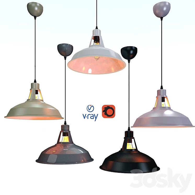 Suspended fixtures, model BRASSY-BIS, 5 variants, from the company ...