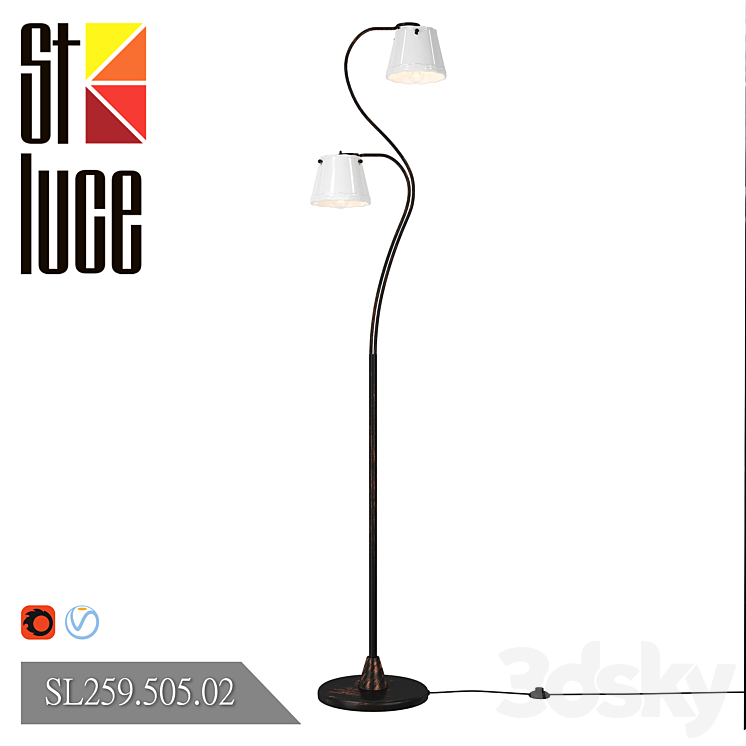 OM STLuce SL259.505.02 - Floor lamp - 3D model