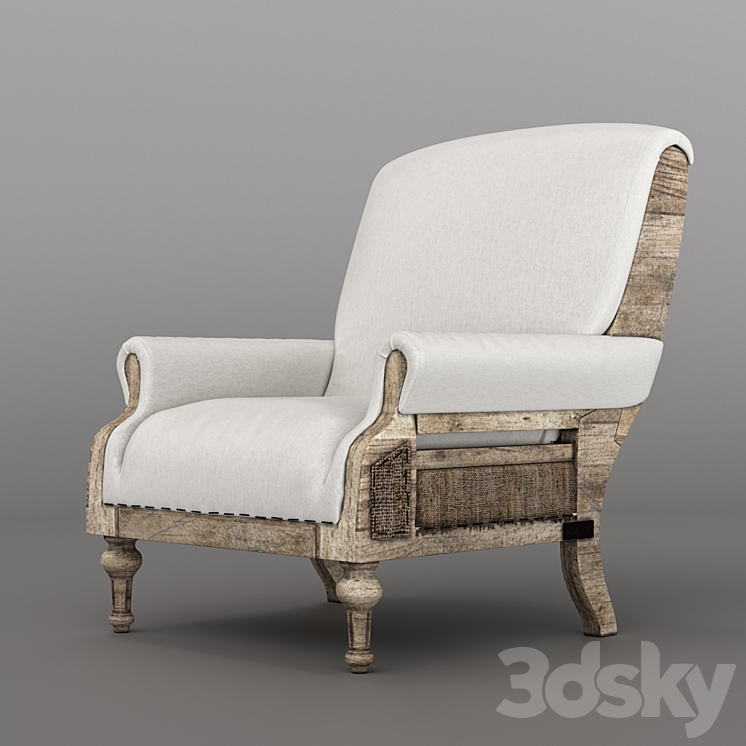 DECONSTRUCTED SEATING 57540016 BLSA - Arm chair - 3D model