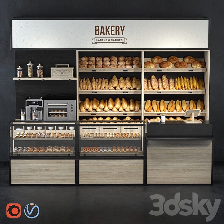 Bakery - Shop - 3D model