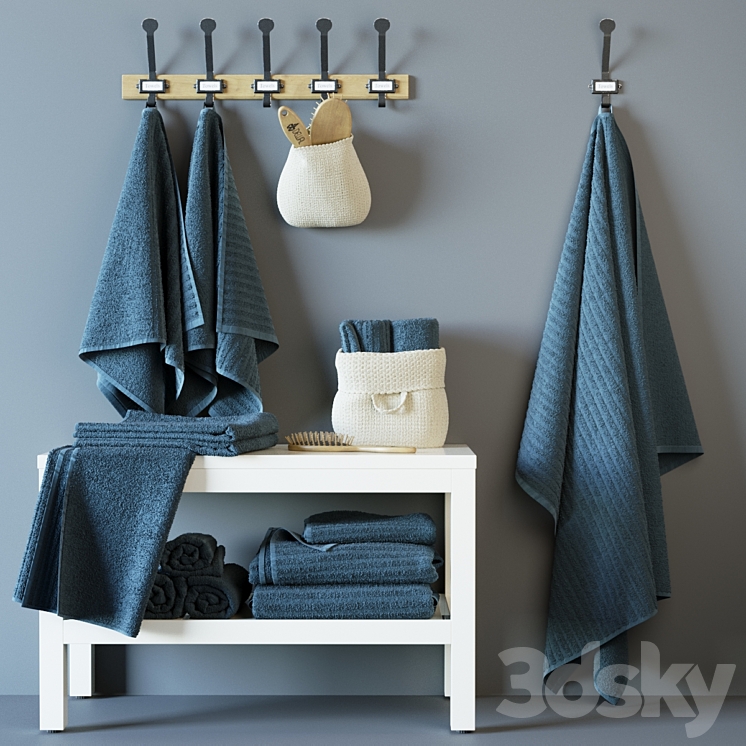 Vaughn (VÅGSJÖN) Bath towels - Bathroom accessories - 3D model