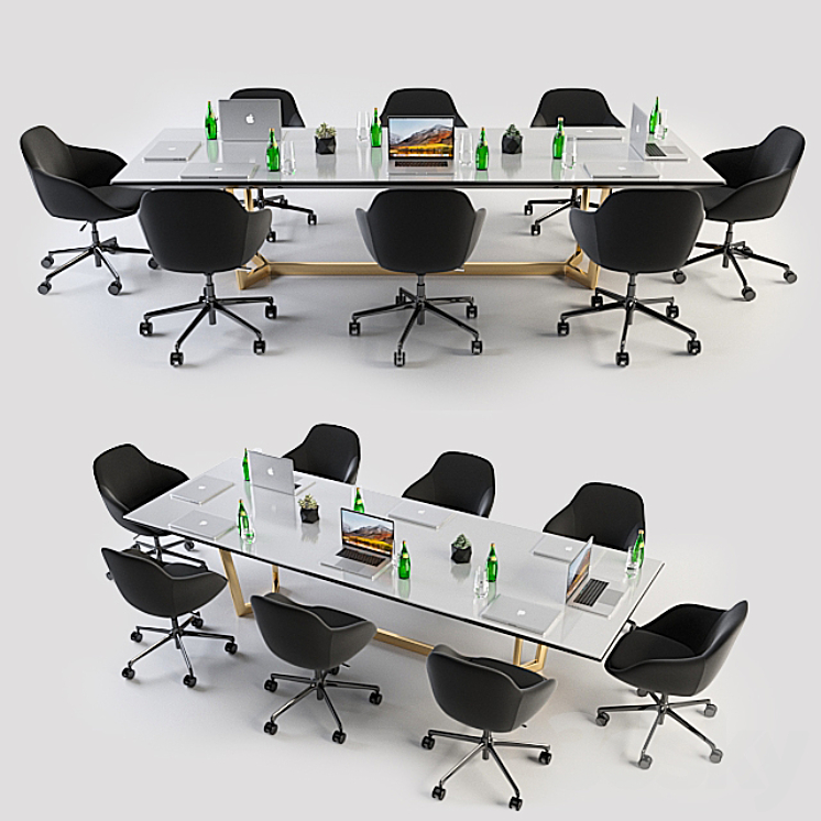 meeting room set 01 - Office furniture - 3D model