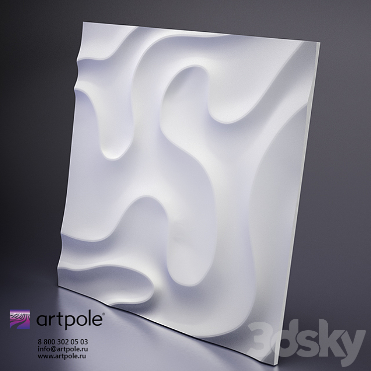 Plaster 3d panel Fog from Artpole - 3D panel - 3D model