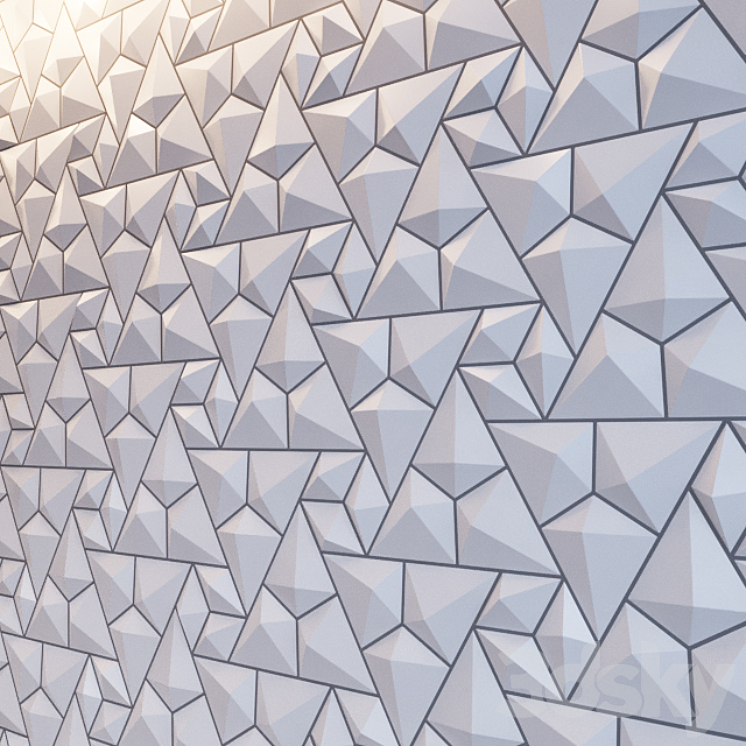 Organic panel - 3D panel - 3D model
