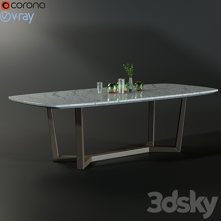 poliform CONCORDE table - Table - 3D model