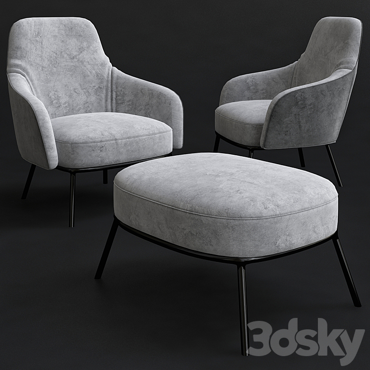 Shift by OFFECCT - Arm chair - 3D model