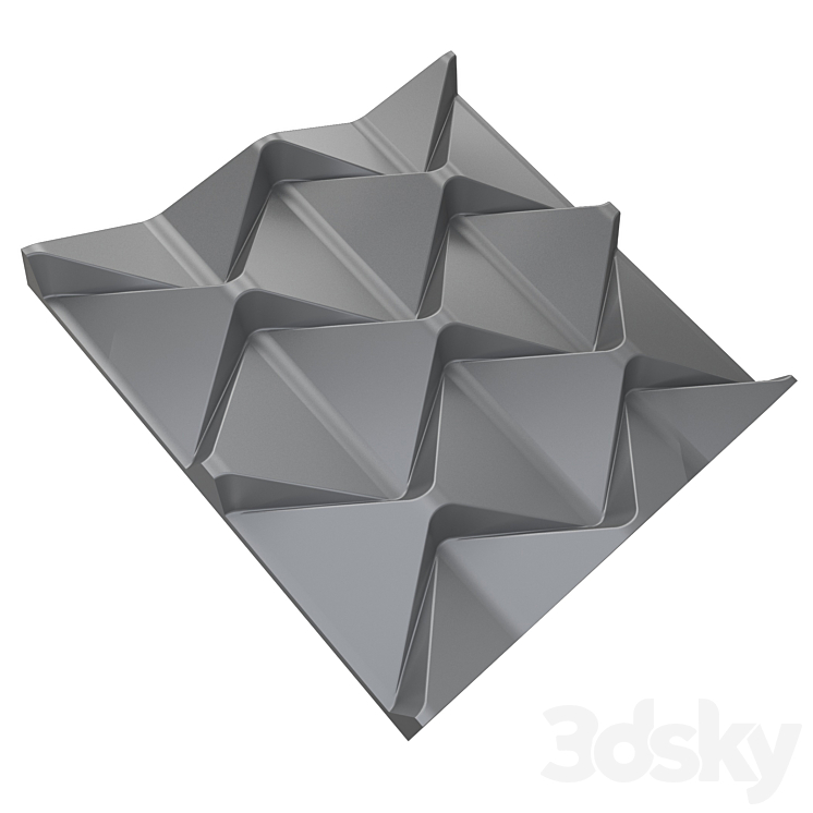 3d pyramid panel - 3D panel - 3D model