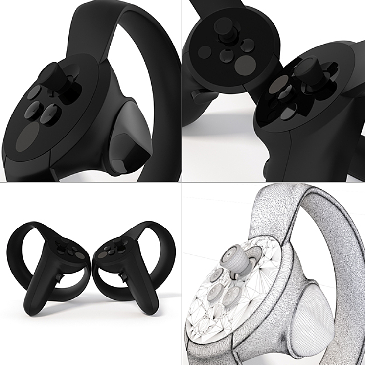 Animated Oculus Motion Controllers - PC & other electronics - 3D model