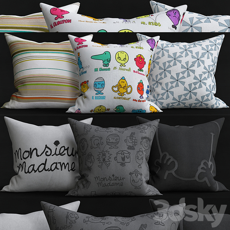Decorative pillows - Pillows - 3D model