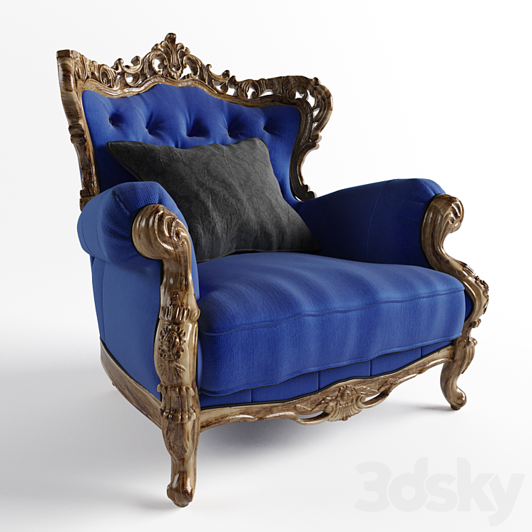 3 colors classic armchair - Arm chair - 3D model