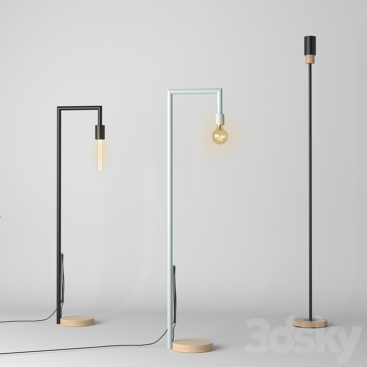 Set of 3 floor lamps by FILD Architonic - Floor lamp - 3D model