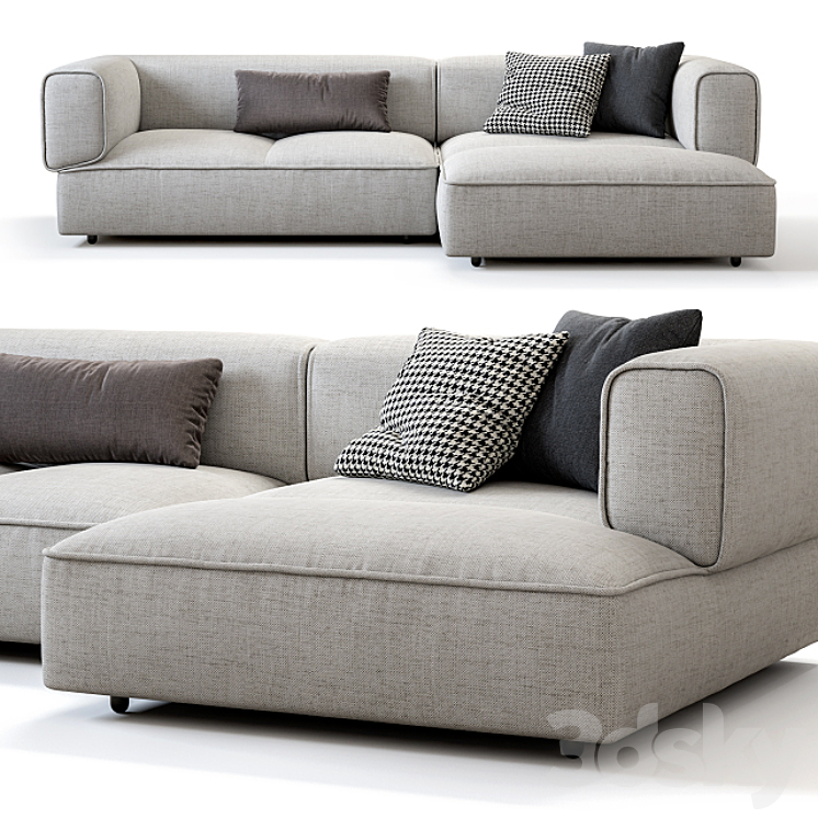 Poff sofa (v2) - Sofa - 3D model